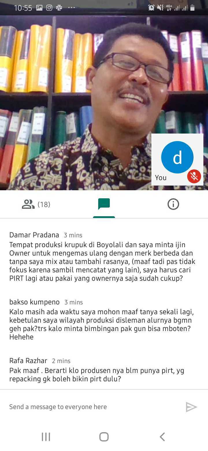 [Press Release] Kelas Bisnis "Tanya-Jawab Izin P-IRT" - diKemas